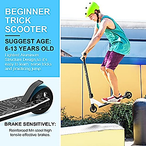 VOKUL Pro Scooters for Kids with Metal Wheels - Stunt Scooter for Boys Girls Teens Up 6 Years - Freestyle Tricks Scooter for BMX Entry Level