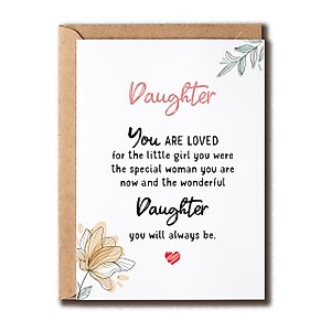 KrysDesigns Handmade Daughter Birthday Card - Daughter You Are Love Card - Happy Birthday Daughter - Greetings Card For Her