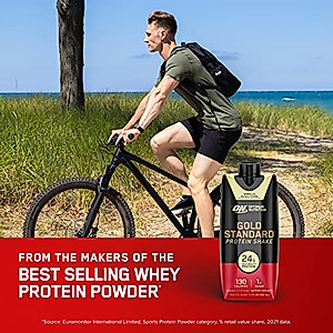 Optimum Nutrition Gold Standard Protein Shake, 24g Protein, Ready to Drink Protein Shake, Gluten Free, Vitamin C for Immune Support, Vanilla, 11 Fl Oz, 12 Count