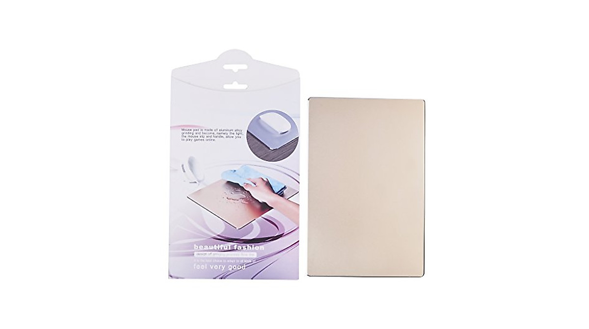 Qcute Gold Aluminum Gaming Mouse Pad for Precision & Style