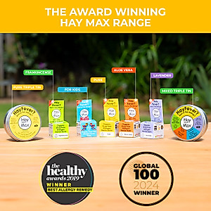 HayMax Allergen Barrier Balm, Pure 0.17 fl oz (5ml), Organic, Natural, Non-Drowsy Allergy Relief - Traps Pollen, Dust & Allergens - Hay Fever Relief, Cedar Fever Allergy Relief, Ragweed Allergy Relief