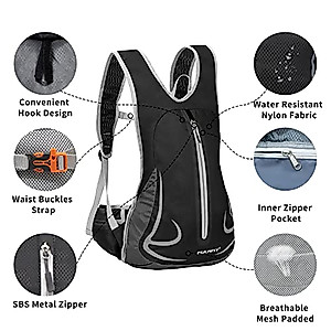 EULANT Small Lightweight Backpack for Cycling/Walking/Running/Hiking/Skiing/Short Trip/Camping, 14L Hydration Pack Rucksack for Women Men