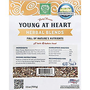 Small Pet Select - Young at Heart Herbal Blend, a Natural Herbal Treat for Rabbits and Guinea Pigs, 2.5oz