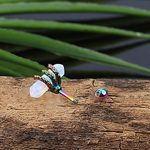 OUFER 16G Surgical Steel Cartilage Stud Earrings, Claw Helix Earrings, Tragus Conch Daith Piercing Jewelry for Women Men