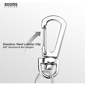 Booms Fishing T04 Fishing Lanyards 6pcs Pack Fishing Tool/Pole Safety Coil Lanyard Retractable Wire Inside TUP Cover