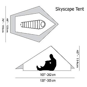 Six Moon Designs Skyscape Scout Green 1 Person Ultralight Tent. Just 38 oz. Affordable Backpacking Tent. Polyurethane Coated 190T Polyester. Trekking Pole Setup. Great First Ultralight.