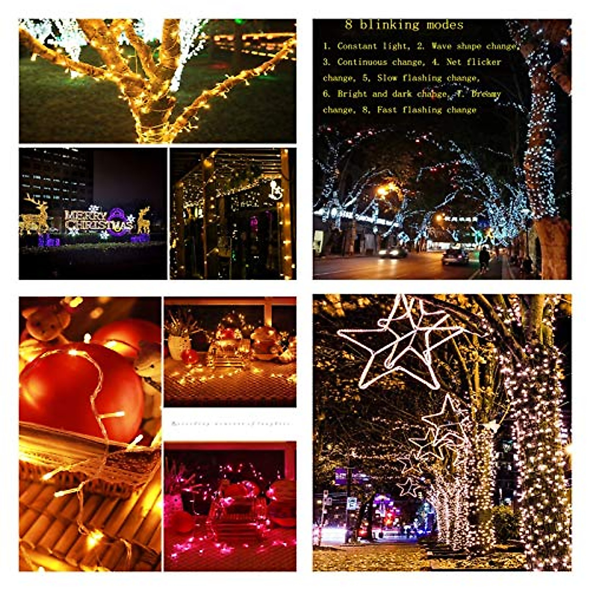 LIUPENGWEI String Lights, 100 LED Fairy Lights Waterproof, 10m Silvery Copper Wire Rope Lights, 24V DC, Christmas Decoration for Home Garden Lawn Wedding Holiday Indoor Party Garden Ghost Light