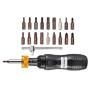 VEVOR Torque Screwdriver, 1/4" Drive Screwdriver Torque Wrench, Torque Screwdriver Electrician 10-50 in/lbs, Torque Range Accurate to ±5%, 5 in-lb Increment Torque Screwdriver with Bits & Case