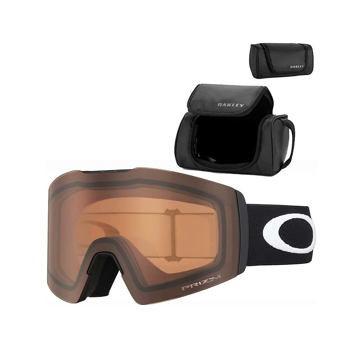 Oakley Fall Line XL Matte Black w/Prizm Persimmon with Large Goggle Soft Case