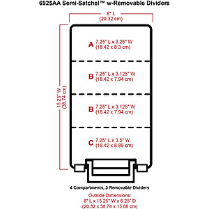 ArtBin 6925AB Semi Satchel with 3 Removable Dividers and saizone 6925AA Semi Satchel with Removable Dividers