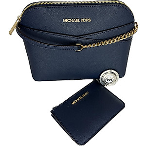 Michael Kors MICHAEL Michael Kors Jet Set Travel MD Dome XCross Crossbody bundled with SM TZ Coinpouch Purse Hook (Pink)