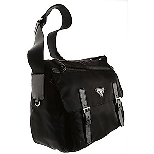 Prada Women's Black Nylon Fabric Crossbody Messenger Bag 1BD671