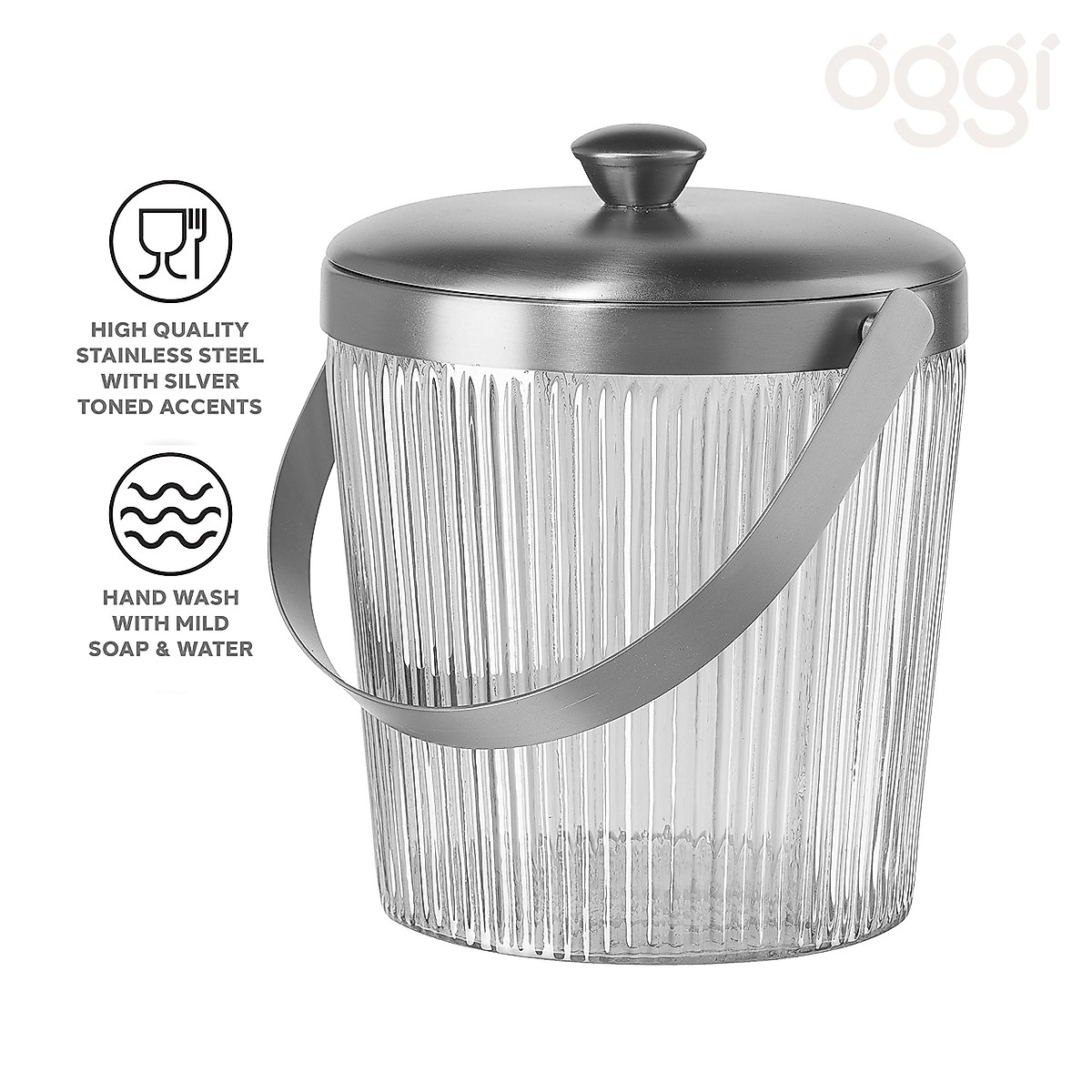 Oggi Ice Bucket, Stainless Steel