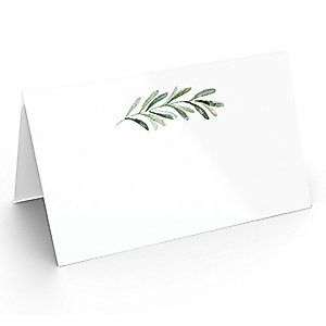 Printed Party Table Place Cards for All Occasions and Events, Set of 25 (Elegant Branch)