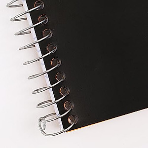 Five Star Small Spiral Notebook, 2 Subject, College Ruled Paper, 9-1/2" x 6", 100 Sheets, Black (72285)