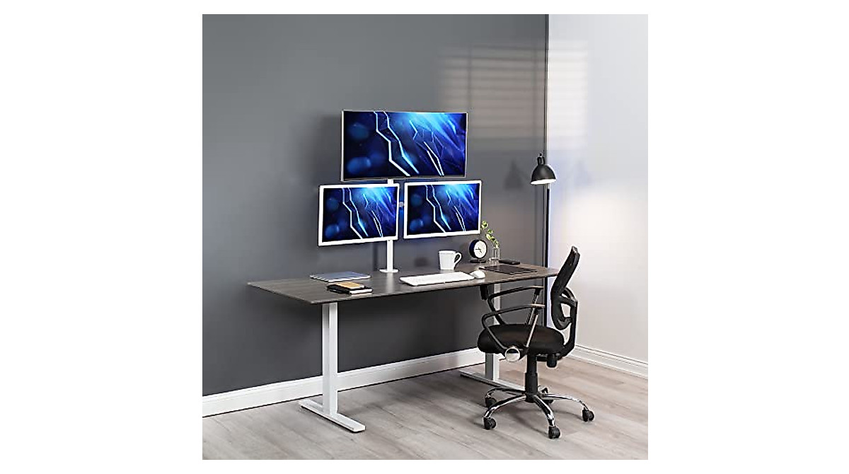 VIVO Triple LCD Monitor Stand - Heavy Duty & Adjustable