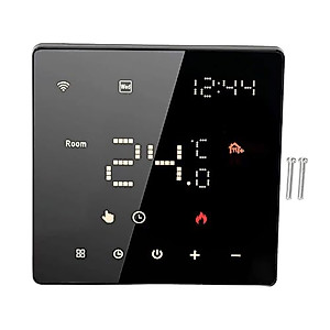 Home Temperature Controller, 100-250VAC APP Control Flame Retardant Smart Thermostat 7 Day Programmable Digital Touch Screen High Accuracy for Room (3A Water Floor Heating Wall