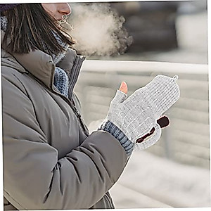 CLISPEED 1 Set Heated Gloves Ski Gloves Outdoor Gloves Knit Gloves USB Computer Gloves Electric Winter Gloves Unisex Heating Gloves Winter Warm Gloves Outdoor Sports Gloves Hand Covers Man