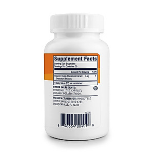 Vimergy Chaga Mushroom Capsules, 30 Servings – Real Mushroom Herbal Supplement for Cardiovascular Support - Kosher, Non-GMO, Gluten-Free, Vegan, Paleo - 100% Pure Chaga with Zero Fillers (90 Count)