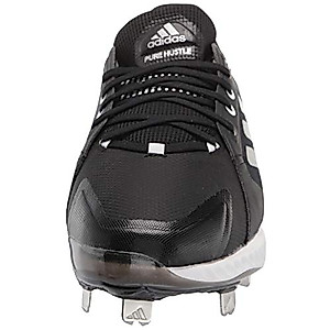 adidas Women's EG5634 Baseball Shoe, Core Black/Silver Metallic/Footwear White, 8