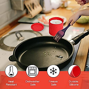 Kamehame Bacon Grease Container, Silicone Grease Keeper with Strainer, Grease Catcher for Storage of Frying Oils and Cooking Fats