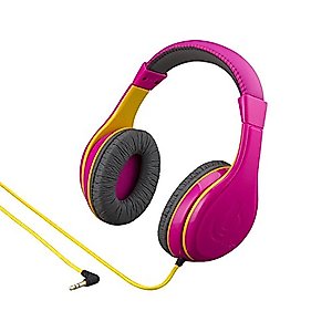 eKids Headphones for Kids, Wired Headphones for School, Home or Travel, Tangle Free Stereo Headphones with Parental Volume Control, Connect via 3.5mm Jack