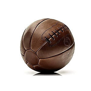 Modest Vintage Player Retro Heritage Brown Leather Medicine Ball (12 LB)