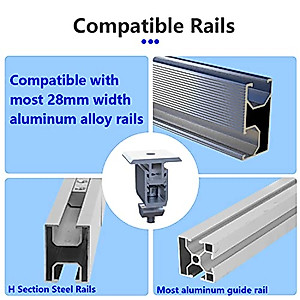 Solar Panel Mid Clamp Adjustable Metal Roof Solar Panel Module Mounting Racking Kits Assembly for 1.38 Inch to 1.96 Inch Thickness Framed Panel(4pcs)