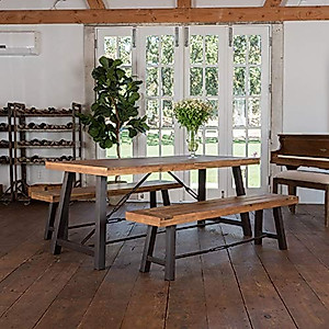 Christopher Knight Home Countryside Inn Acacia Wood Dining Set, 3-Pcs Set, Teak Finish