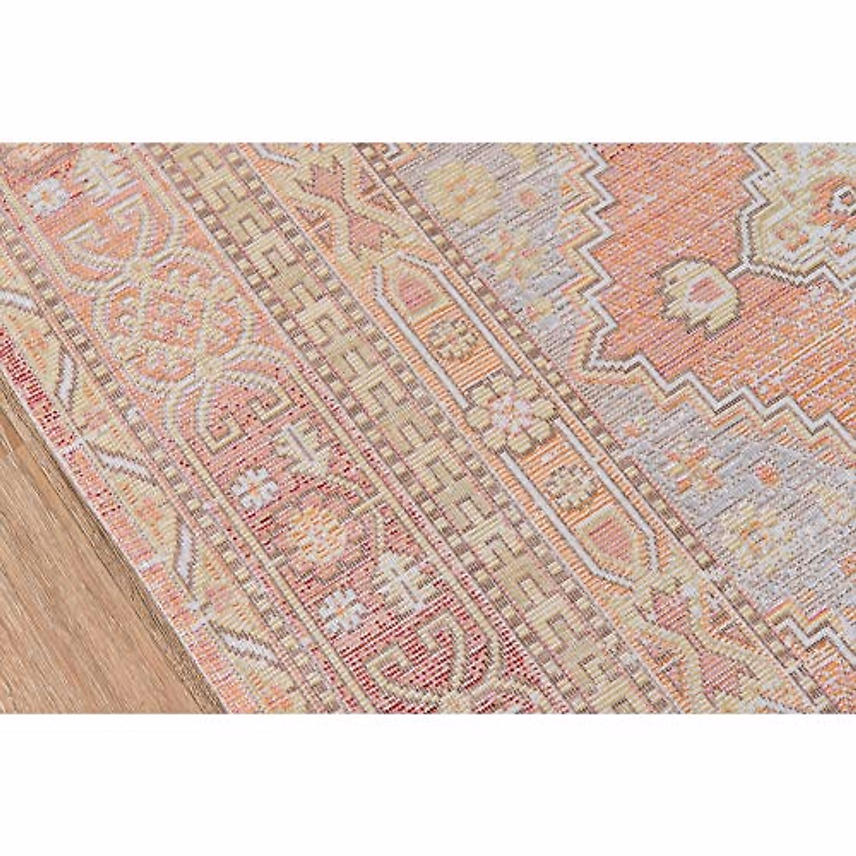 Momeni Isabella Traditional Geometric Flat Weave Area Rug, 4 ft 0 in x 6 ft 0 in, Blue