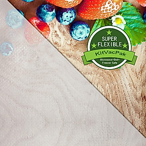 KitVacPak 100 Quart 10X13 Vacuum Food Sealer Bags with BPA Free and Heavy Duty,Commercial Grade Vacuum Sealer Freezer Bags Compatible with Any Type Vacuum Sealer