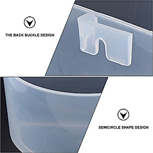 balacoo 12pcs Bird Water Hanging Cups Bird Food Water Bowls Clear Plastic for Bird Parrot Cage Feed Cup Food Container Supplies