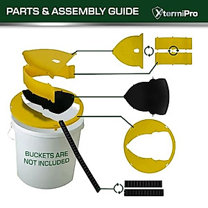 Bucket Mouse Trap | Bucket Trap for Mice and Rats | Multi Catch | Auto Reset 5 Gallon Bucket Mouse Trap | Mouse Traps Bucket for Indoor and Outdoor Use | Reusable Bucket Mouse Trap Lid