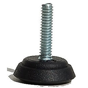 #4204 Adjustable 5/16" Threaded Non-Skid Leveling Glides Black Pad 4-Pack
