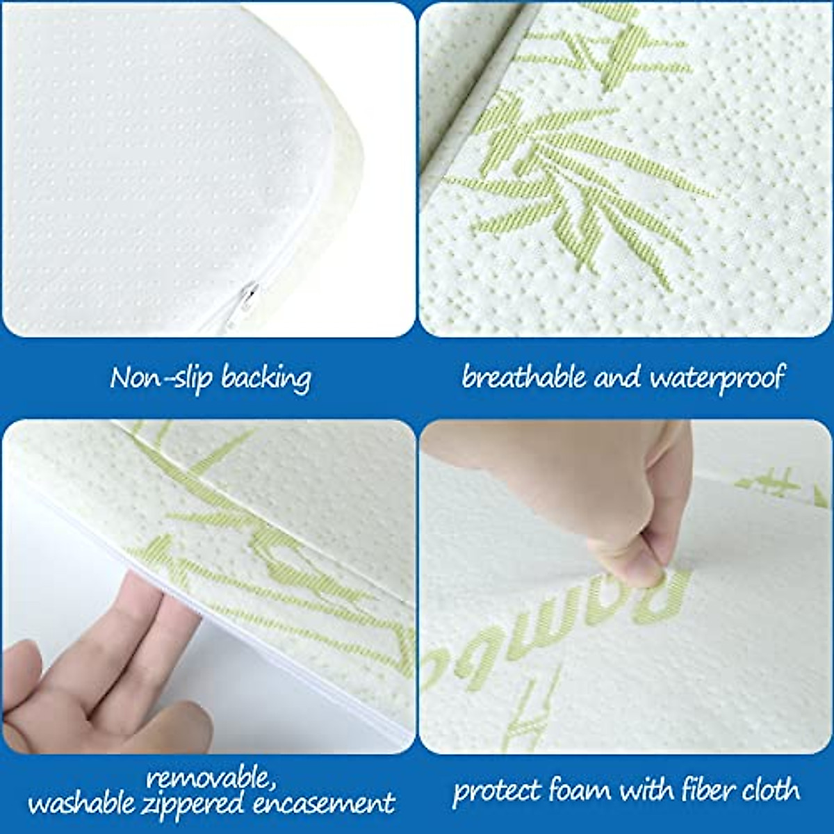 Bamboo Pack n Play Mattresses Trifold, 38"x26" Cooling Pack and Play Mattress Pad, Playard Mattress for Pack and Play with Ultra Soft Bamboo Cover, Waterproof Baby Folding Mini Crib Mattresses