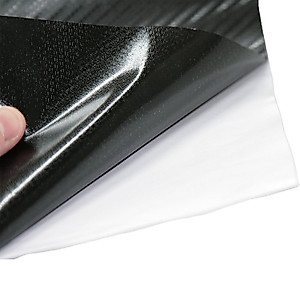 LZLRUN 3D Carbon Fiber Vinyl Wrap - Outdoor Rated for Automotive Use - 12 inches x 60 inches Contain Knife and Hand Tool (Black)