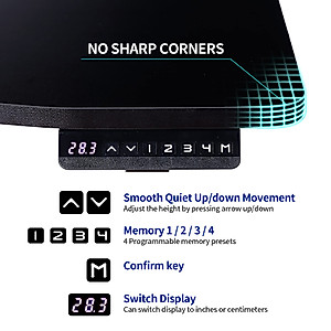 UNICOO - Dual Motor Electric Height Adjustable Standing Desk 59"x29.5" Inches, Home Office Computer Desk, Gaming Desk, with USB Charging and Hooks (Black Frame/Black Top) XOT-D59-BB