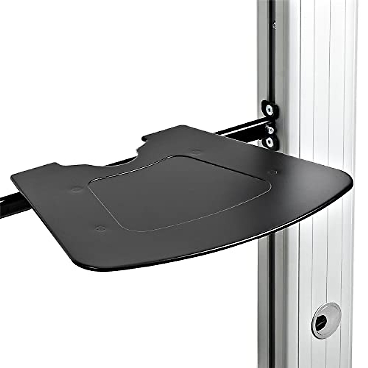 StarTech.com Dual TV Cart for 37-60in VESA TVs up to 110lb/50kg Each - Height Adjustable TV Mount, Mobile Display Cart w/Equipment Shelves - Rolling TV Cart on Wheels - Rolling TV Stand (STNDMTVDUO)