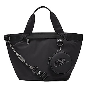 Nike Sportswear Futura Luxe Women's Tote Purse Bag (10L) (Black/Light Smoke Grey)