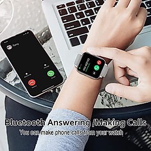 1.9'' Smart Watch Answer Make Call Smartwatch Fitness Tracker for Android Phones, 25 Sport Modes Smart Watch for iPhone Compatible with Heart Rate Monitor SpO2 Sleep Step Counter for Men Women Teens