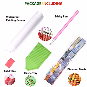 Diymood DIY 5D Diamond Painting Tree Life, Diamond Painting Kits for Adults, Round Full Drill Paint with Diamond Arts Canvas Crafts Cross Stitch Crystal Embroidery for Home Wall Decor Gift 12x12inch