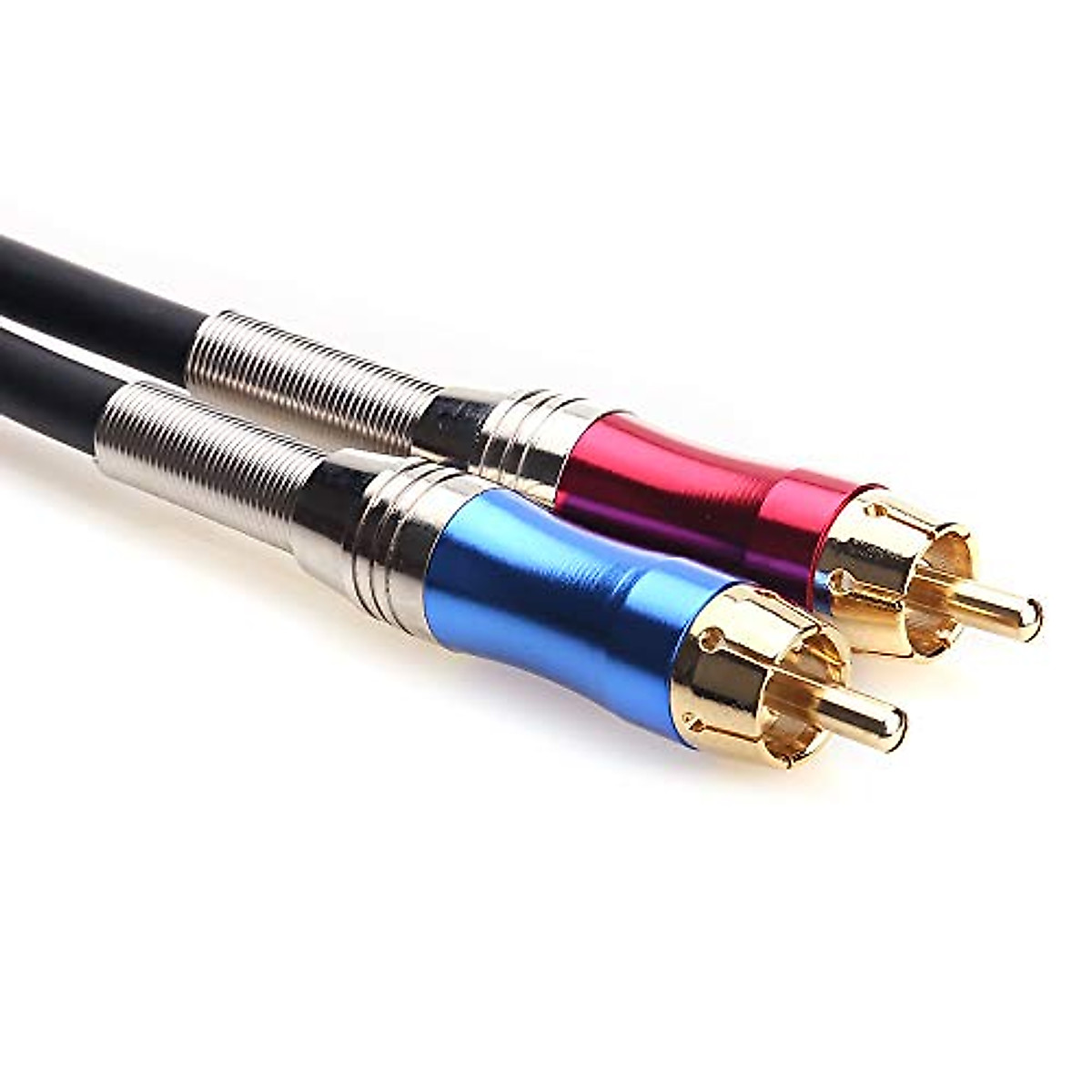 DISINO Dual RCA to XLR Male Y Splitter Patch Cable, Unbalanced 2 RCA/Phono Plug to 1 XLR Splitter Duplicator Lead Y-Cable Adapter -5feet/1.5m