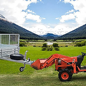 YINTATECH Clamp On Trailer Hitch Tractor Ball Bucket Trailer Receiver Hitch 2" Hitch Mount Adapter for Deere Bobcat