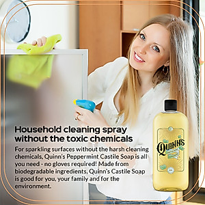 Quinn's Pure Castile Organic Liquid Soap, 32 ounce (Peppermint)