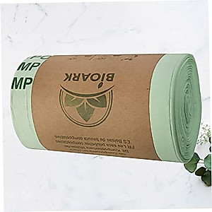 VALICLUD 50pcs Corn Starch Compost Trash Bags Poo Bags Compostable Garbage Bags Corn Starch Bag Poop Bag Poop Bags Biodegradation Poop Bag Pet Garbage Bag Flat Green Dumpster Bag