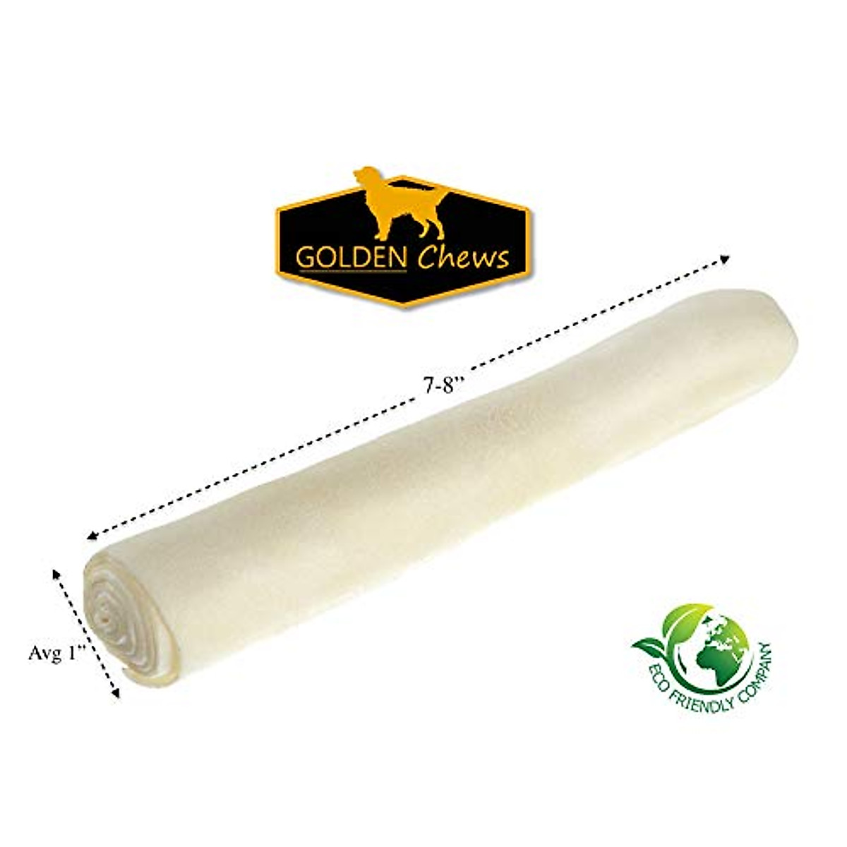 GOLDEN Chews Retriever Roll 7-8 Inches Extra Thick (20 Pack)