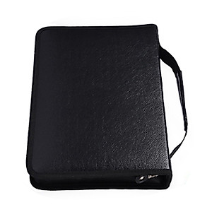 150 Slots Colored Pencil Case,Deluxe PU Leather Fabric Large Capacity Gel Pens Watercolor Pencils Holder Organizers Bag with Zipper,Handle (black)