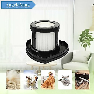 2284W Filter Compatible with Bi-ssell Pet Hair Eraser Hand Vacuum 2284W, 2390, 2389, 2390A, Replace Parts for 1614212, 1614203, 1614204, Pack 4 Filter and 8 Foam Filter