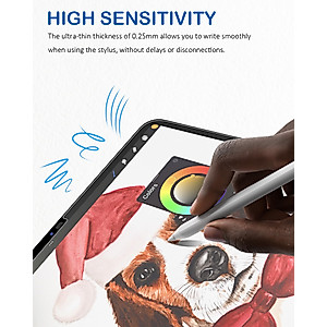 XIRON 2-Pack Paper Screen Protectorfor iPad Pro 12.9 2022/2021/2020 (6th/5th/4th Generation), Matte PET Film for iPad Pro 12.9, Write and Draw Like on Paper, Anti-Glare Screen Protector