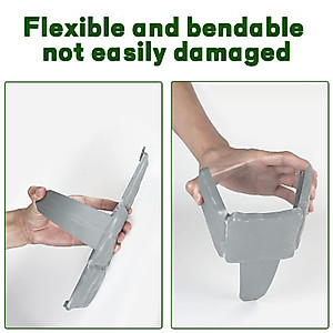 Garden Edging Border, 24.5ft Landscape Edging Border for Flower Bed, 30PCS no dig Landscape Edging DIY Plastic Faux Stone Edging for Garden Flowerbed Sidewalk Landscape (Gray)